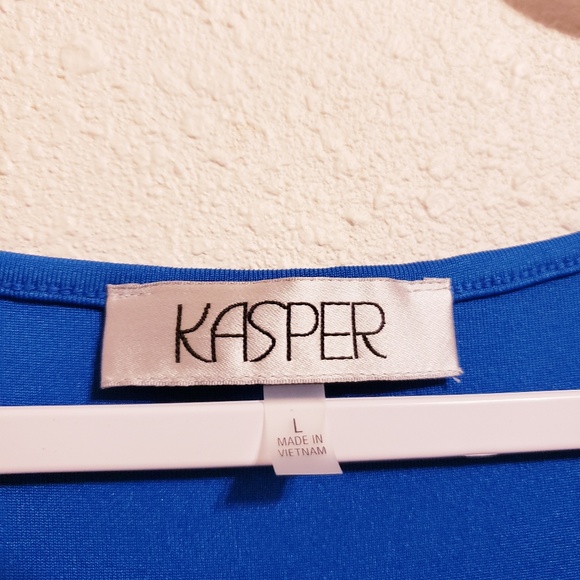 Kasper | Tops | Kasper Scoop Neck Knit Shell Imperial Blue | Poshmark